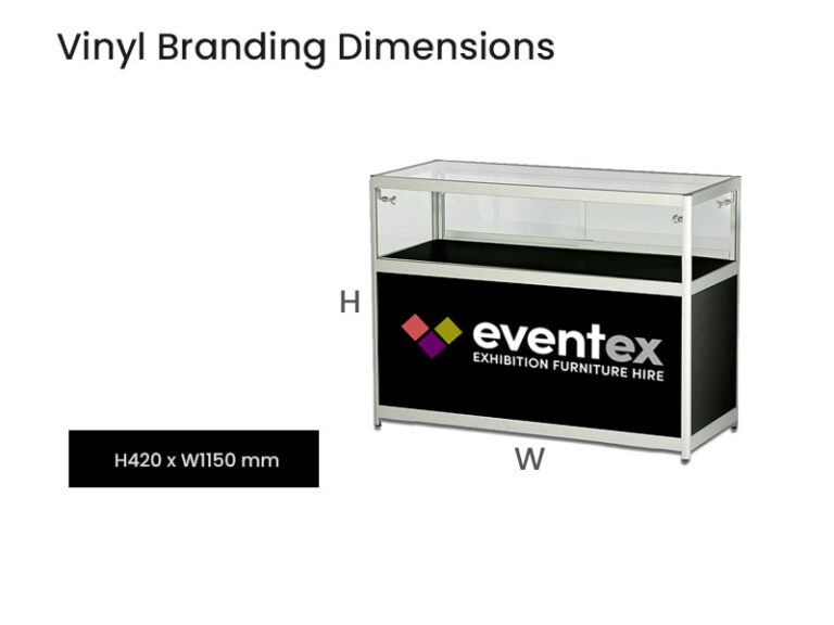 Low Showcase With Cabinet | Eventex Exhibition Furniture Hire UK